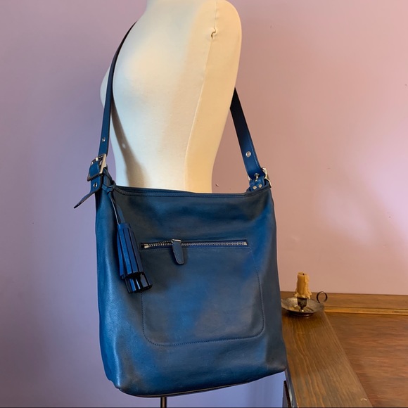 Coach | Bags | Coach Duffle Vintage Hobo Bag In Blue | Poshmark